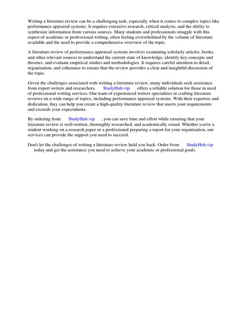 literature review of performance appraisal system pdf performance