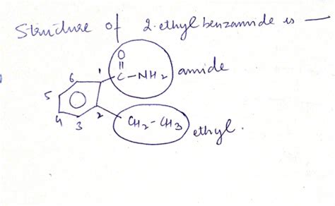 6. The structure of 2-ethylbenzamide is C-NH CH-CH3 C-NH-CH-CH NH-CH O CH,-CH C-NH2 do CH-CH ...