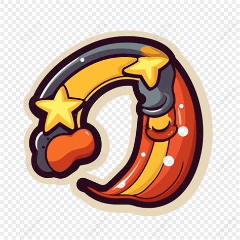 卡通字母 C 上面有星星和頭髮 向量 卡通片eps圖案素材免費下載，可愛卡通圖片，尺寸4267 × 4267px Lovepik