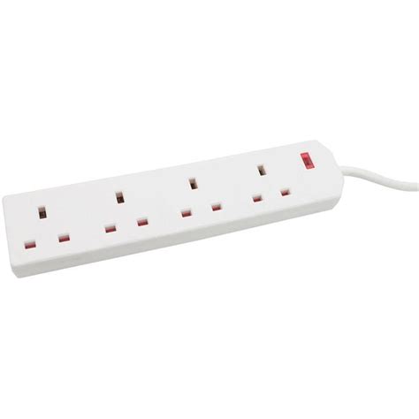Daewoo Electricals 4 Gang 2 Metre Extension Lead With Neon White House Of Fraser