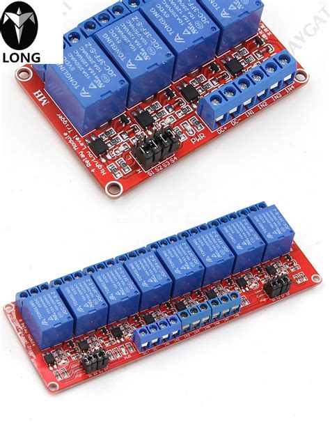 ₩6677에서 1 2 4 8 채널 5v 12v 릴레이 모듈 보드 실드 옵토 커플러 지원 Arduino 용 하이 및 로우 레벨