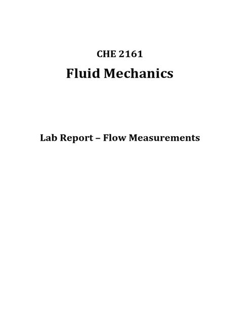 Flow Measurement Pdf Flow Measurement Fluid Dynamics