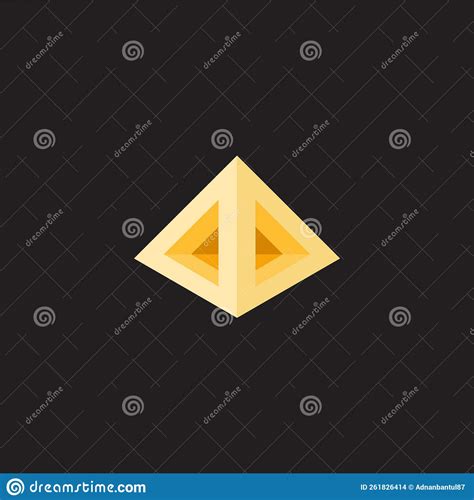 3d Flat Triangle Shadow Colors Logo Vector Stock Vector Illustration