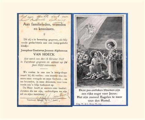 Turnhout Van Vroeger Familie Van Hoeck