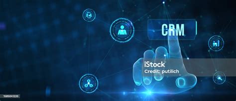 비즈니스 기술 인터넷 및 네트워크 개념입니다 Crm 고객 관계 관리 3d 그림 개념에 대한 스톡 사진 및 기타 이미지 개념