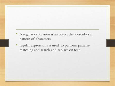 Javascript Regular Expression Ppt