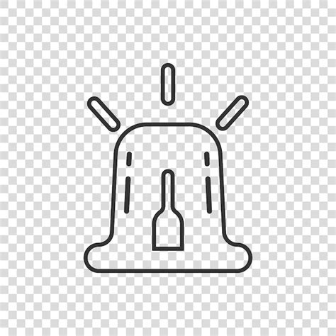 Ícone De Alarme De Emergência Em Estilo Plano Ilustração Vetorial De