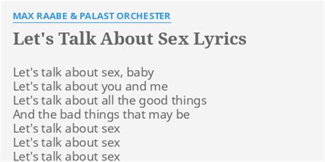 LET S TALK ABOUT S LYRICS By MAX RAABE PALAST ORCHESTER Let S Talk About S