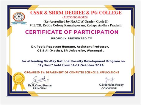 Pooja Humane On Linkedin Completed 6day Fdp On Python Programming