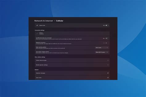 cellular option is missing on windows 11 how to enable it again