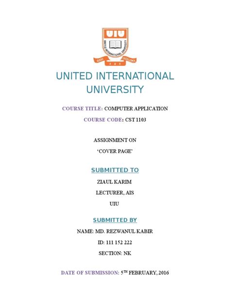 United International University Course Title Course Code Pdf