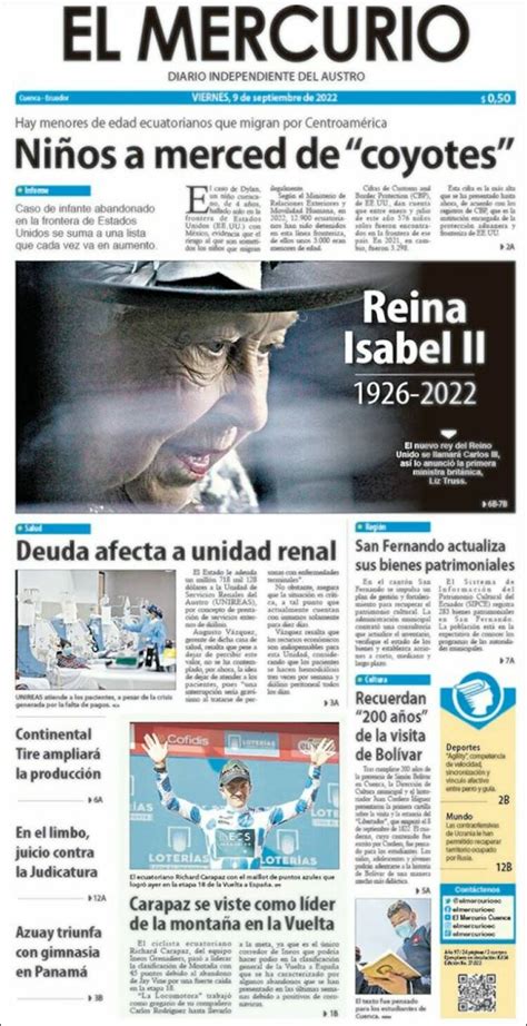 Periódico Diario El Mercurio Ecuador Periódicos de Ecuador Edición