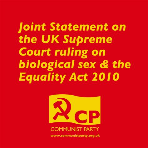 Joint Statement On The UK Supreme Court Ruling On Biological Sex And The Equality Act
