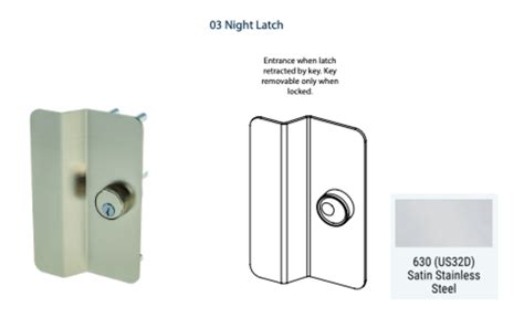 Pdq 6p 03 Night Latch Pull Plate Exit Device Trim