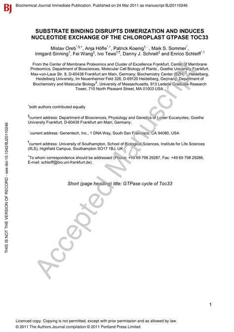 Pdf Substrate Binding Disrupts Dimerization And Induces Nucleotide