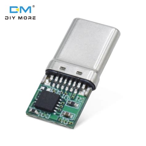 Diymore USB C PD QC Trigger 9V 12V 15V 20V DC Adjustable Voltage Power Module 5A Type C Male