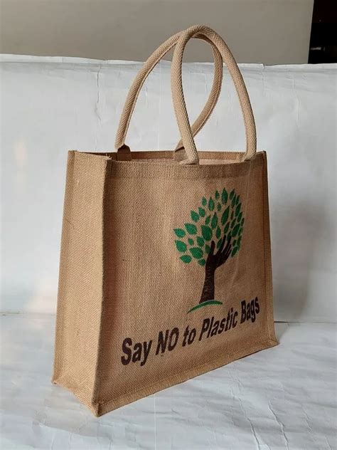 Printed Brown Jute Carry Bag At Rs 70piece Jute Carry Bag In Kolkata