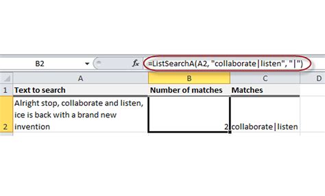 search a string for a list of matches in excel queryclick
