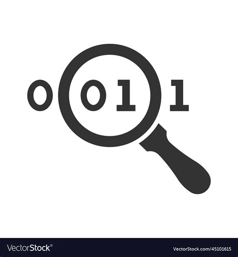 Data Search Icon Royalty Free Vector Image Vectorstock