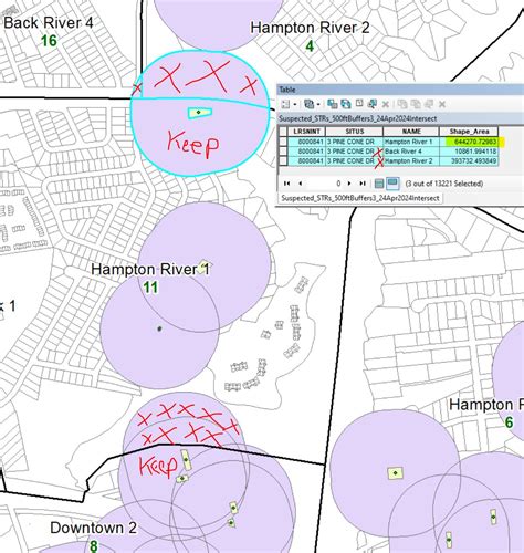 Solved Attempting To Delete Parts Of Buffers That Overlap Esri