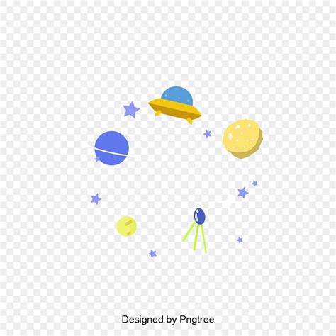 우주 일러스트 행성 장식 테두리 태양계 클립 아트 만화 로켓 우주선 Png 일러스트 및 Psd 이미지 무료 다운로드