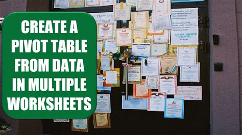 How To Create A Pivot Table From Multiple Sheets In Excel Worksheets