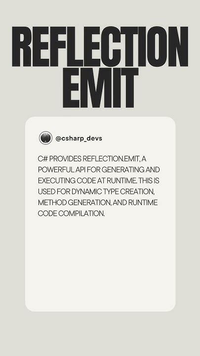 Exploring Reflectionemit In C For Dynamic Code Generation Dotnet Csharp Dotnetcore Oop