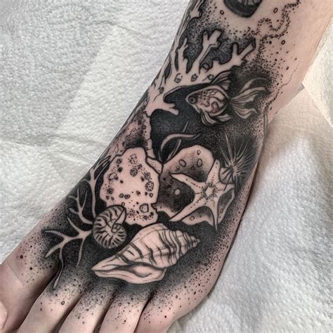 Ocean Foot Tattoo