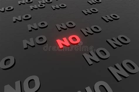 No Symbol Or Nope Marks On Black Background 3d Render Say No Or Dont