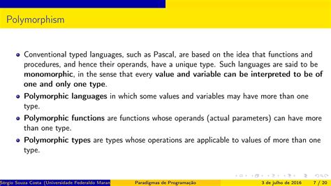 Polymorphism Ad Hoc And Universal Ppt