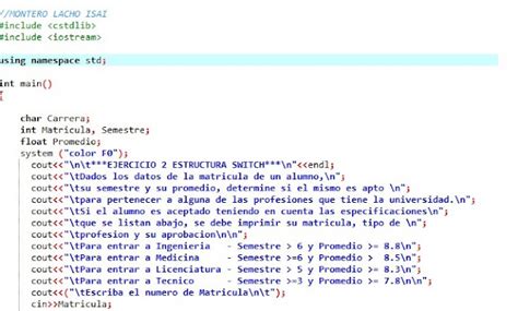 MONTERO LACHO ISAI SWITCH CASE