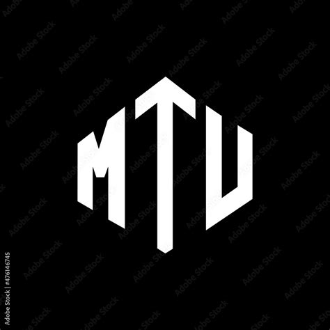 Mtu Letter Logo Design With Polygon Shape Mtu Polygon And Cube Shape