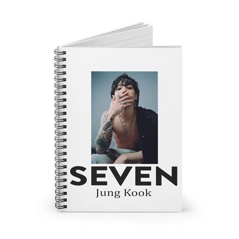 Jk Seven Jungkook Notebook Spiral Notebook Bts Notebook Bts Merch