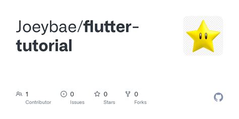 Github Joeybae Flutter Tutorial