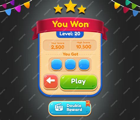 premium psd premium casual game user interface game ui button causal