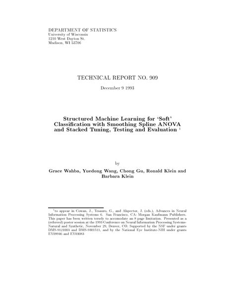 Pdf Structured Machine Learning For Soft Classification With