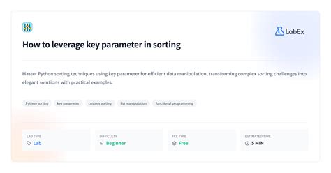 how to leverage key parameter in sorting labex