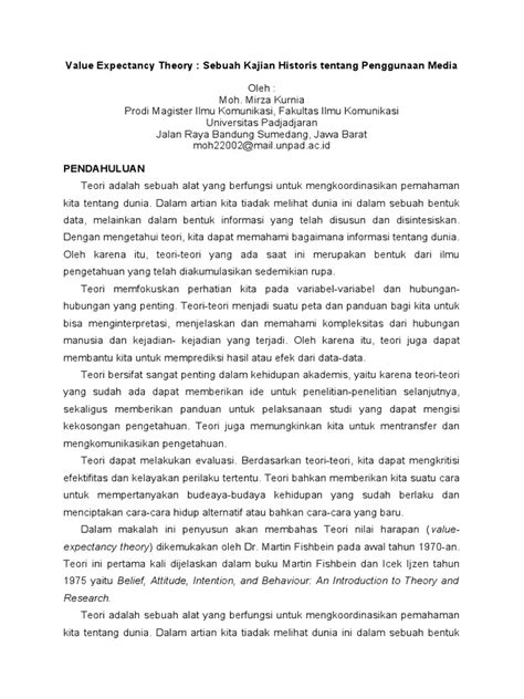 Value Expectation Theory Pdf