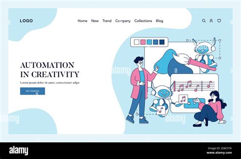 Automation In Creativity Concept Human And Robots Collaborate On Music