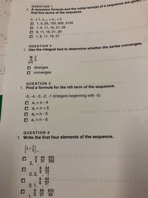 Solved Question 1 A Recursion Formula And The Initial