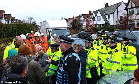 Police Are Called In As Furious Protesters Block Road To Stop Hated New