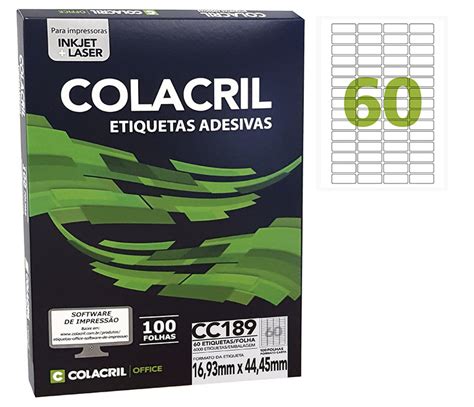 ETIQUETA ADESIVA X COLACRIL FLS CARTA