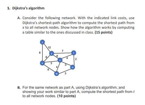 Solved A Consider The Following Network With The Indicated Chegg