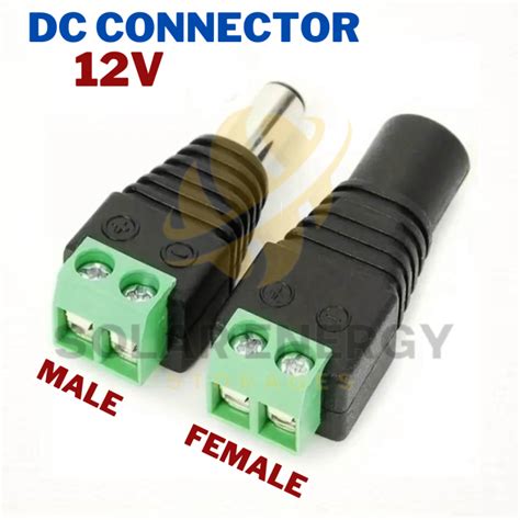 Dc Connector 12v Dc Power Plug Jack Adapter Connector Male Female Lazada Ph