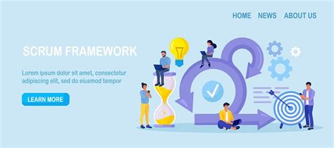 Scrum Framework Konzept Scrumprozessdiagramm Als Agiles