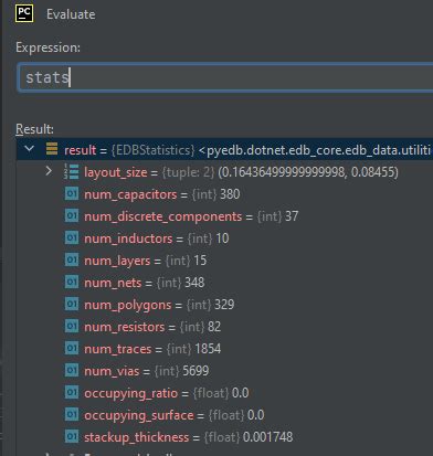 Get Layout Statistics Pyedb