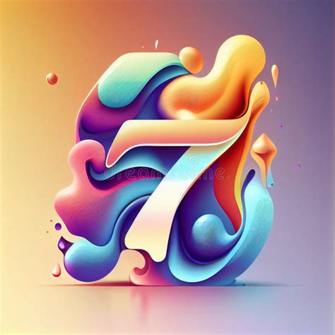 Abstract With Number Soft Color And Gold Stock Illustration