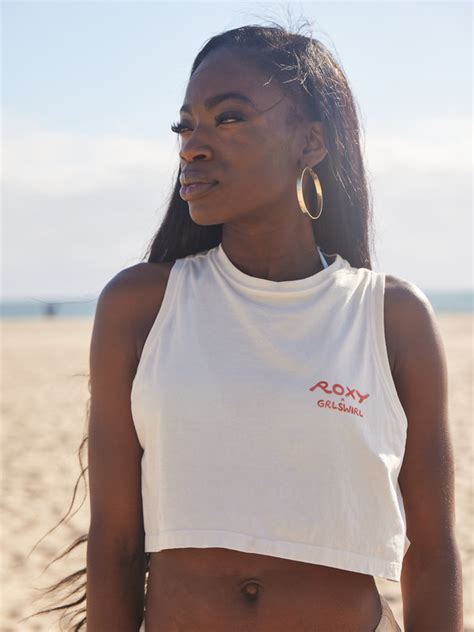 Roxy X Grl Swirl Cropped Vest Top For Women Roxy
