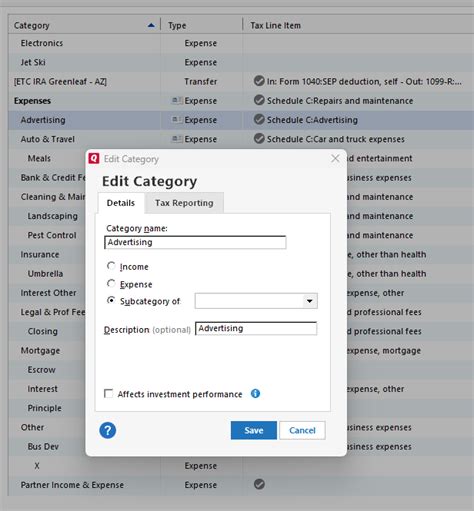 Categories Not Showing Sub Categories Correctly Quicken