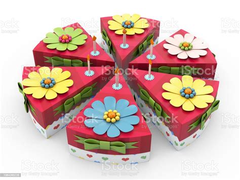 휴일 삼각형 골 판지 케이크 나 파이 상자 식품 포장 선물 또는 기타 제품 3d 그림 0명에 대한 스톡 사진 및 기타 이미지 0명 공란 그레이 스케일 Istock